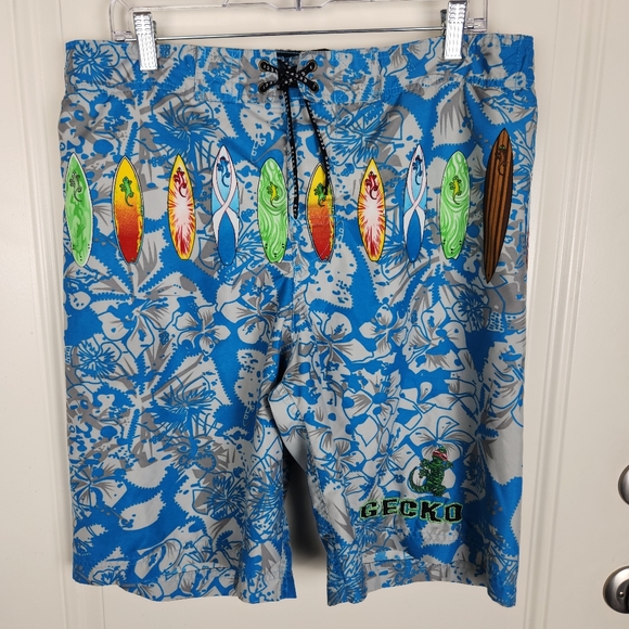 Gecko Hawaii | Swim | Gecko Hawaii Mens Board Shorts Swim Trunks ...